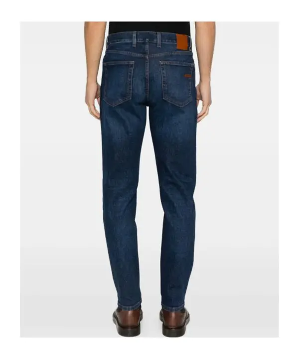 Zegna Belt Loop Jeans - Blue