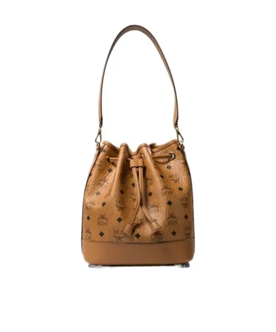 Mcm Hogan Dessau Monogram Printed Bucket Bag - Brown