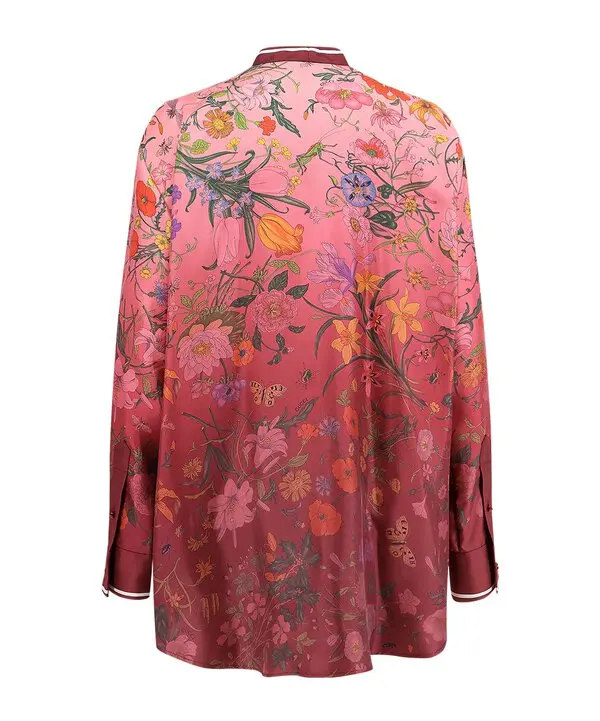 Gucci Flora Printed Long Sleeve Shirt
