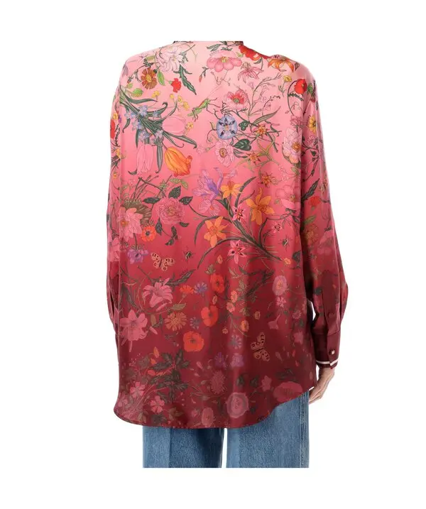 Gucci Flora Printed Long Sleeve Shirt