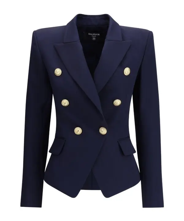 Balmain Double Breasted Tailored Blazer - Black