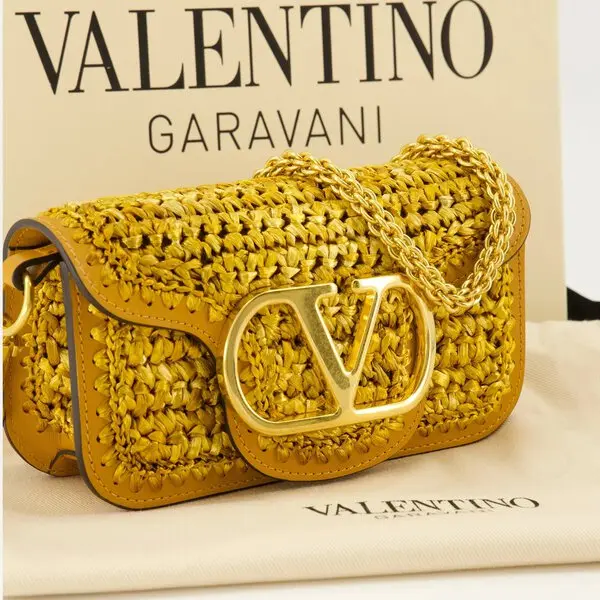 Valentino Garavani Vlogo Signature Woven Mini Clutch Bag