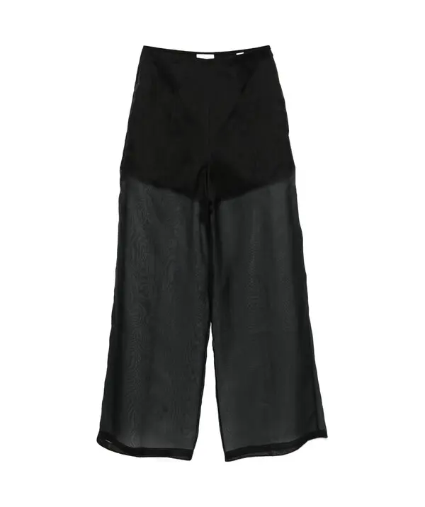 FORTE_FORTE Silk Palazzo Pants - Black