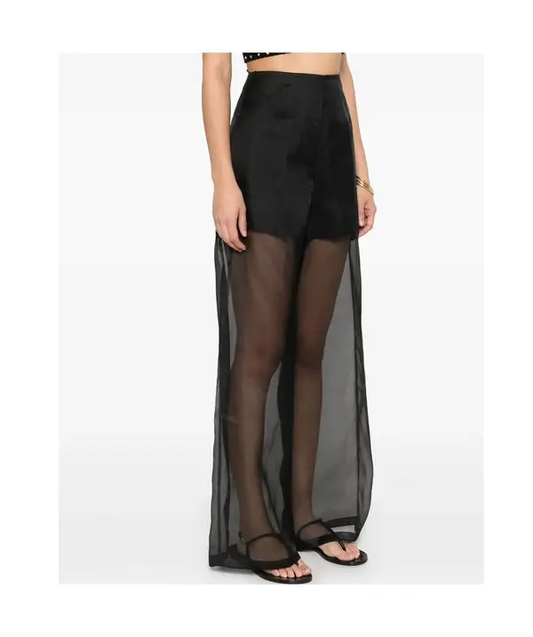 FORTE_FORTE Silk Palazzo Pants - Black