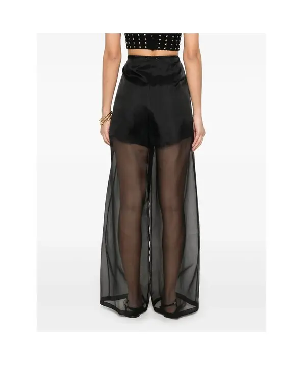 FORTE_FORTE Silk Palazzo Pants - Black