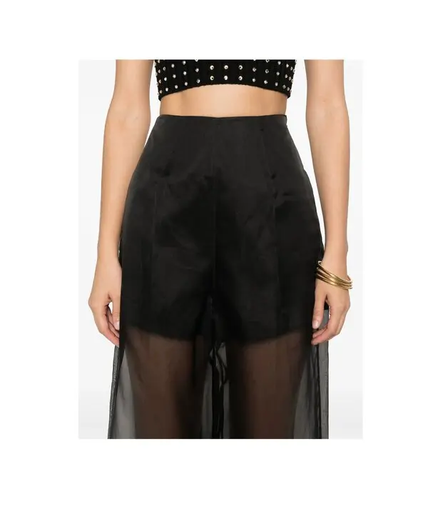 FORTE_FORTE Silk Palazzo Pants - Black