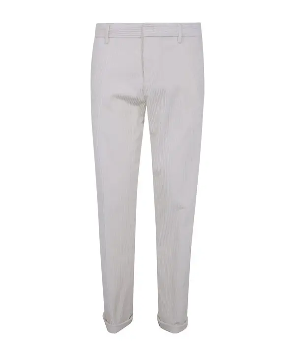 DONDUP Corduroy Straight Leg Trousers - Gray
