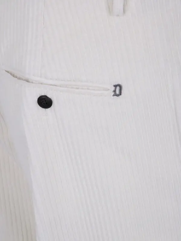 DONDUP Corduroy Straight Leg Trousers - Gray