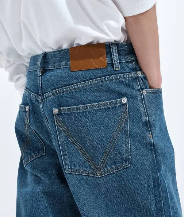Bottega Veneta Button Detailed Wide Leg Jeans