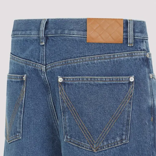 Bottega Veneta Button Detailed Wide Leg Jeans - Indigo