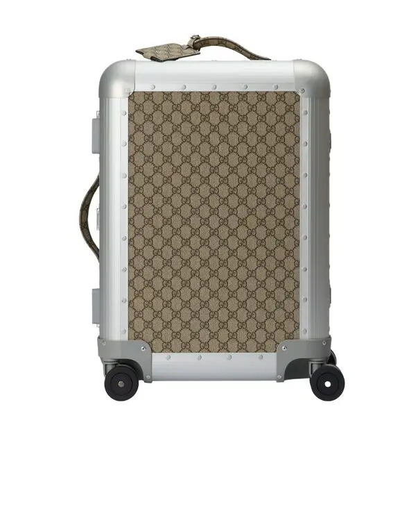 Gucci Gg Supreme Aluminum Trolley - Gray