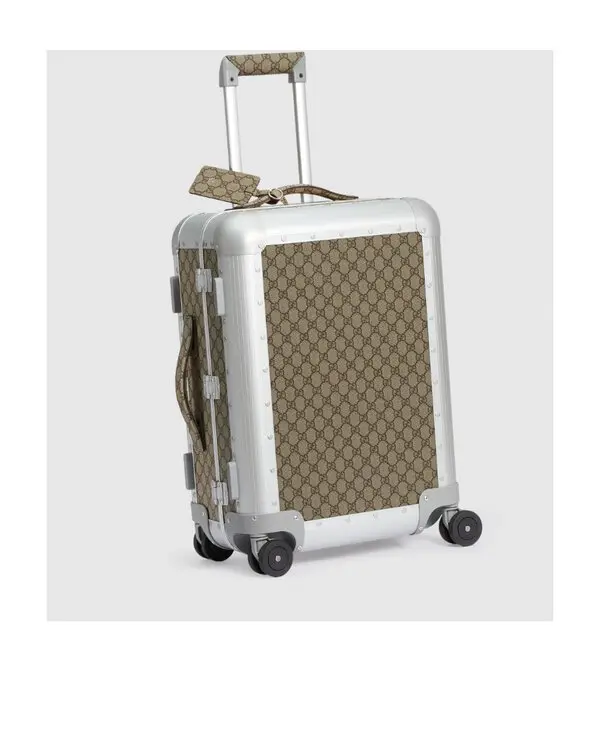 Gucci Gg Supreme Aluminum Trolley - Gray
