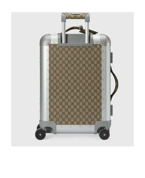 Gucci Gg Supreme Aluminum Trolley - Gray