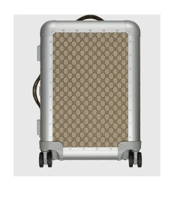 Gucci Gg Supreme Aluminum Trolley - Gray