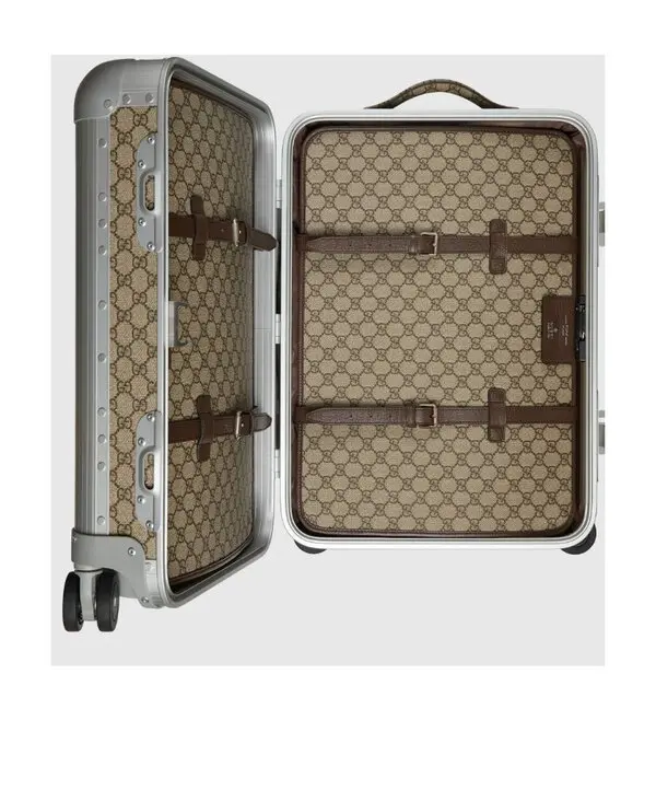 Gucci Gg Supreme Aluminum Trolley - Gray