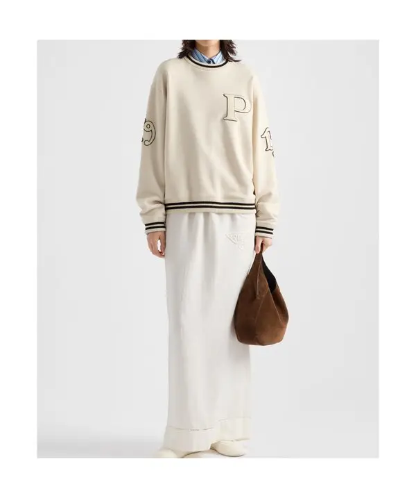 Prada Cotton Fleece Sweatshirt With Patches