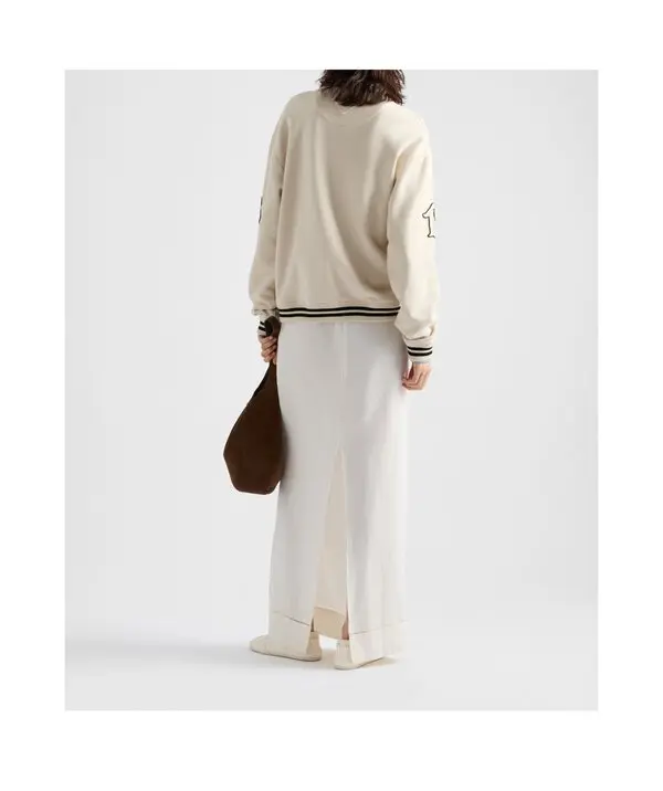 Prada Cotton Fleece Sweatshirt With Patches