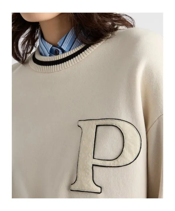 Prada Cotton Fleece Sweatshirt With Patches