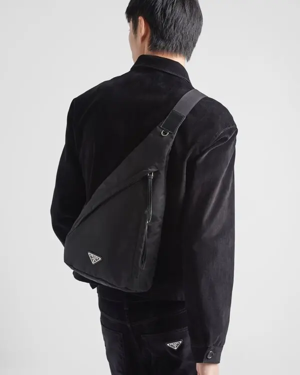 Prada Logo Plaque Zipped Backpack