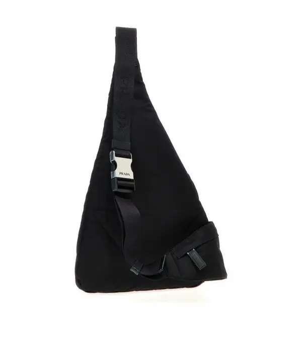Prada Logo Plaque Zipped Backpack