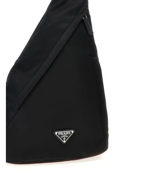 Prada Logo Plaque Zipped Backpack