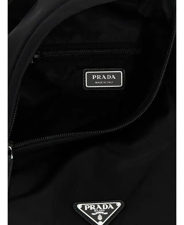 Prada Logo Plaque Zipped Backpack