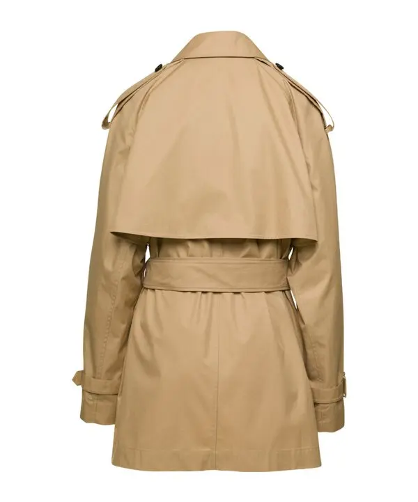 Burberry Double-breasted Belted Trench Coat - Nude