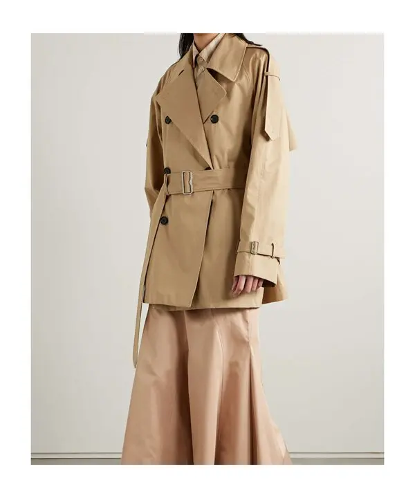 Burberry Double-breasted Belted Trench Coat - Nude