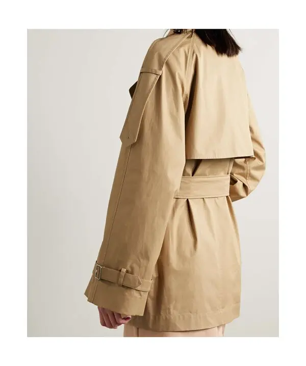 Burberry Double-breasted Belted Trench Coat - Nude