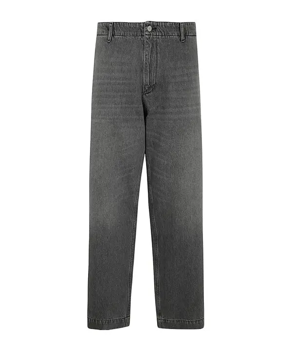 Emporio Armani Graphic Printed Straight-leg Jeans - Black