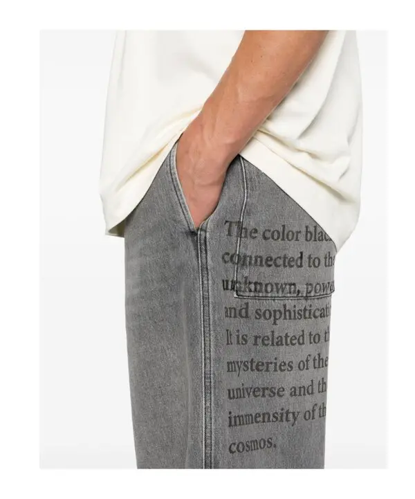 Emporio Armani Graphic Printed Straight-leg Jeans