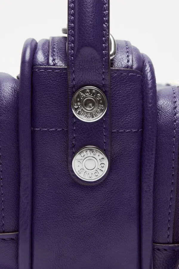 Acne Studios Camero Kit Zip Leather Crossbody Bag - Violet