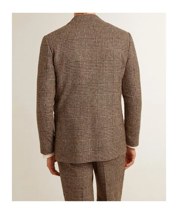 GOLDEN GOOSE Checked Single-breasted Blazer - Grey