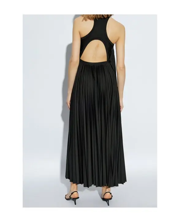 Sportmax Pleated Cut-out Sleeveless Maxi Dress