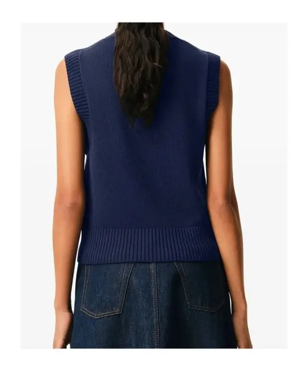 AMI Paris De Coeur V-neck Knitted Vest - Black