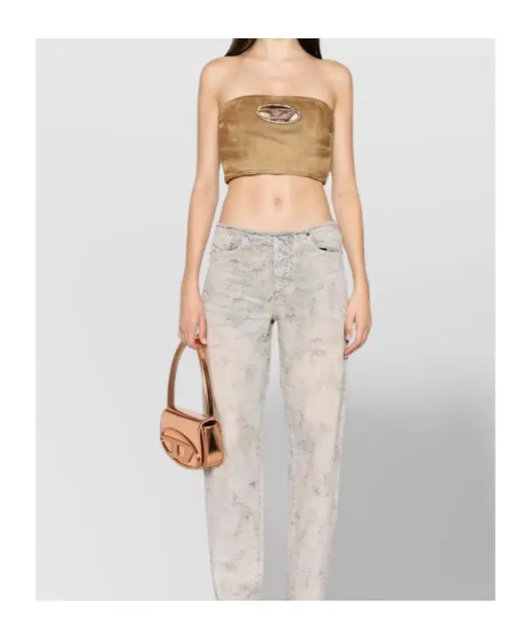 DIESEL® De-villess-fsf Strapless Cropped Top - Brown