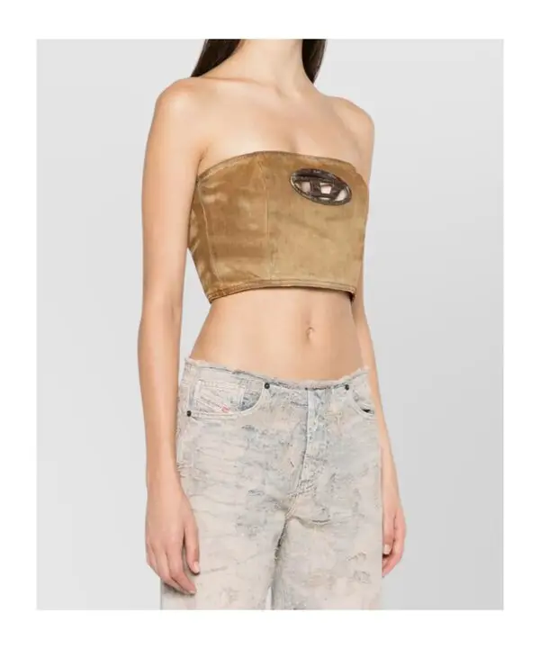 DIESEL® De-villess-fsf Strapless Cropped Top - Brown