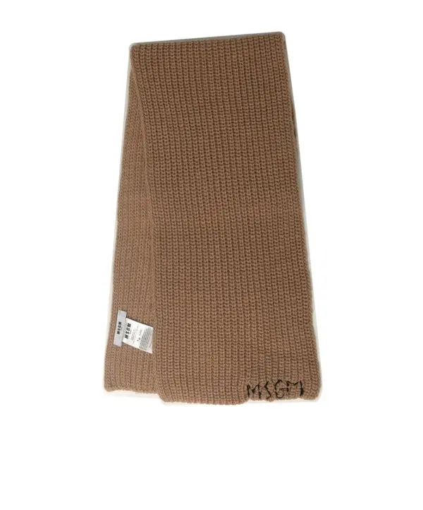 MSGM Logo Knitted Scarf