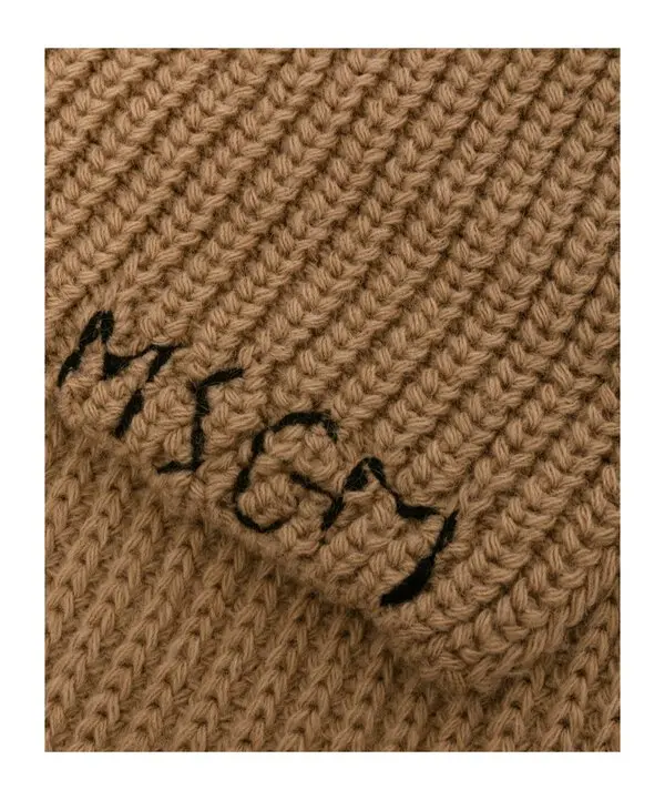 MSGM Logo Knitted Scarf