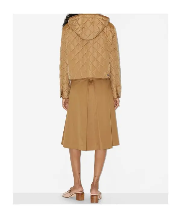 Burberry Belted Double Breasted Flared Skirt
