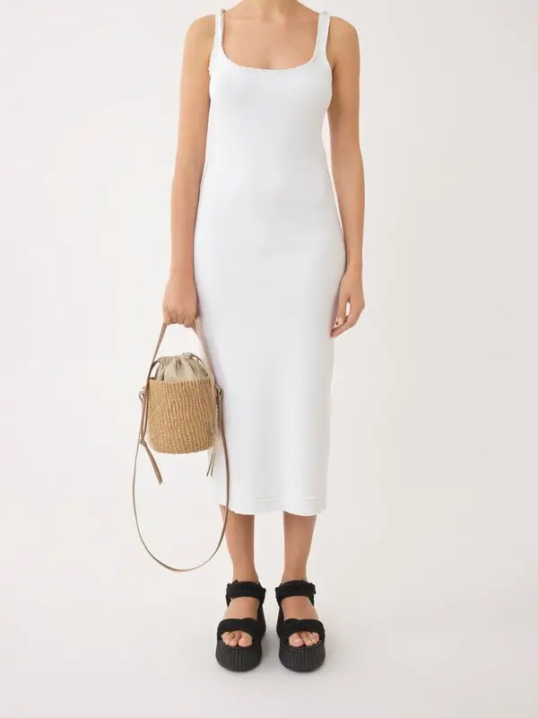 Chloé Woody Drawstring Small Basket Bag - Nude