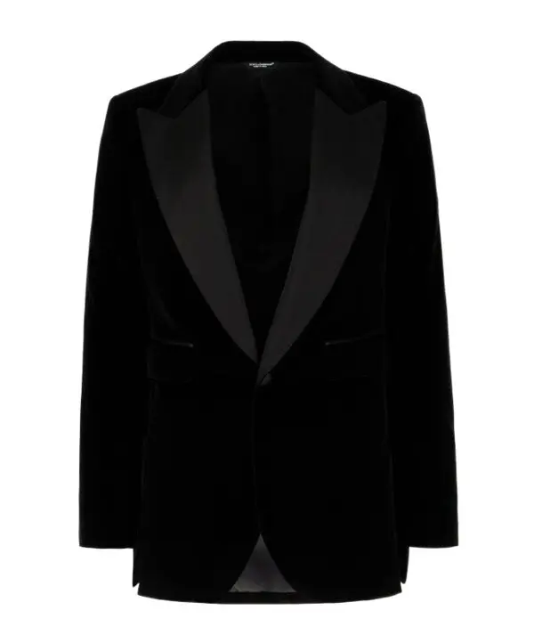 Dolce & Gabbana Dolce Gabbana Single Buttoned Velvet Blazer