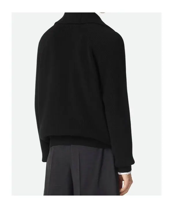 Bottega Veneta English Rib Cardigan - Black