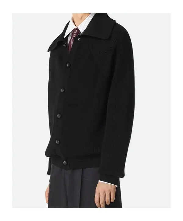 Bottega Veneta Long-sleeved Buttoned Cardigan - Black