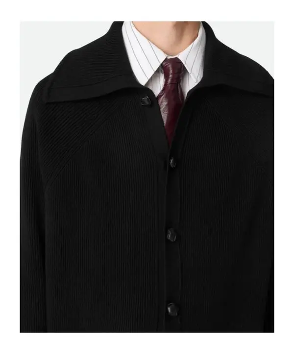 Bottega Veneta Long-sleeved Buttoned Cardigan - Black