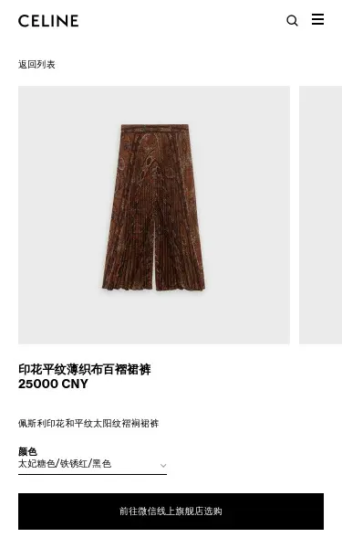 Celine Pleated Paisley Print Trousers
