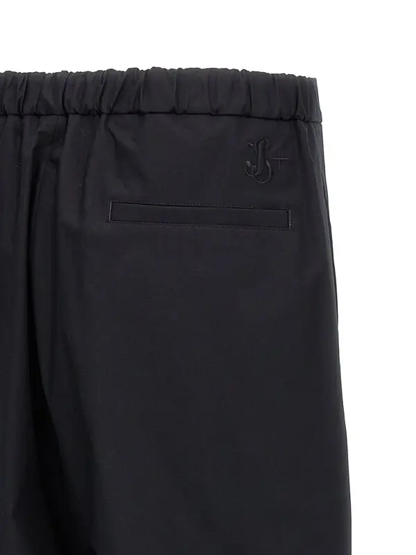 JIL SANDER Logo Embroidered Elastic Waist Trousers