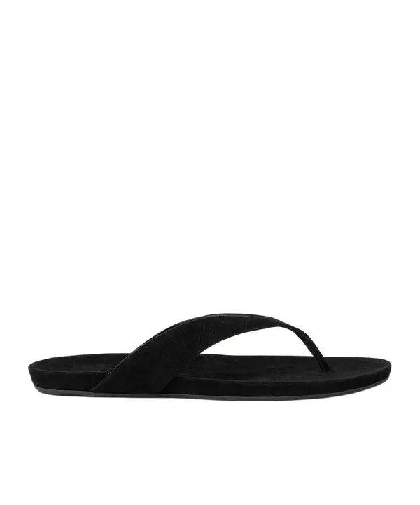 Loro Piana Ida Suede Sandals - Black