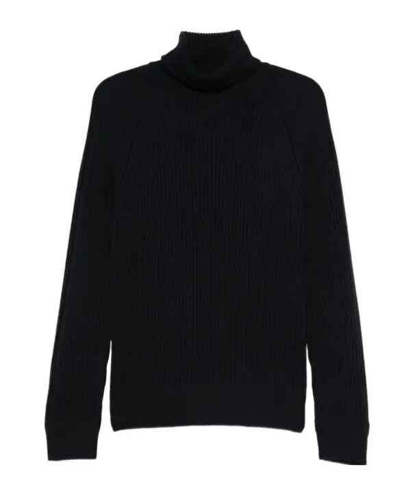 ZANONE Ribbed Turtleneck Long Sleeve Sweater