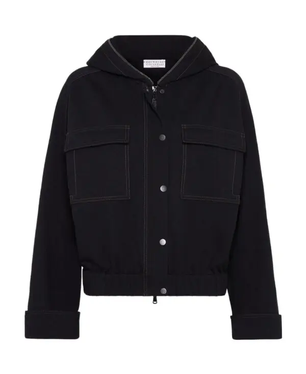 Brunello Cucinelli Contrast-stitch Hooded Jacket